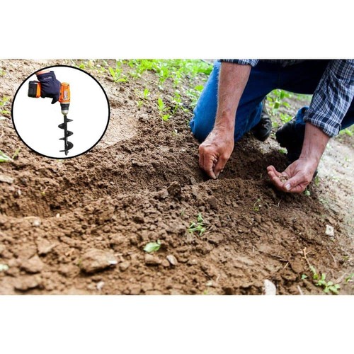 Ashman Online 3in. x 12in. Auger Drill Bit, Length for Planting Bulbs ...