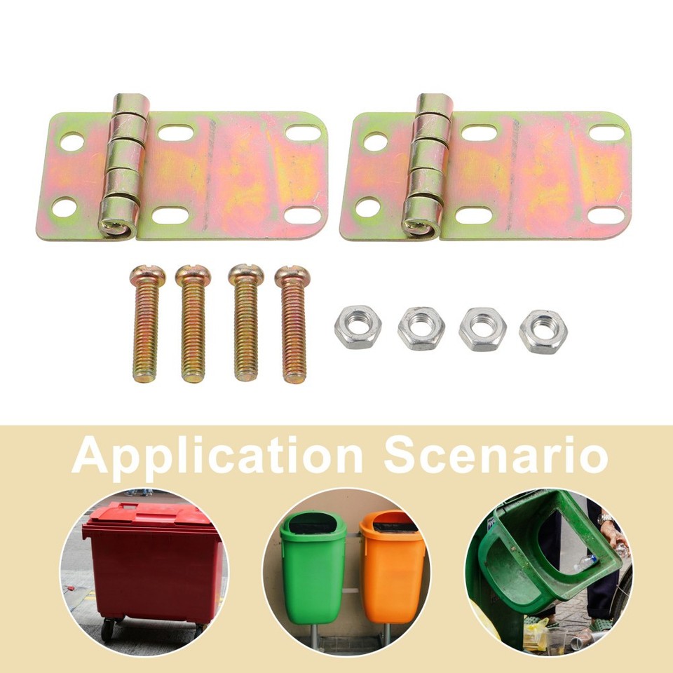 2 Sets Garbage Bin Hinge with Screws Hinges for Outdoor Trash Bins ...