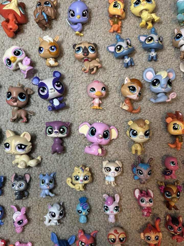 Huge Lot of 106 My Littlest Pet Shop LPS Pets Dogs Cats Birds Fish ...