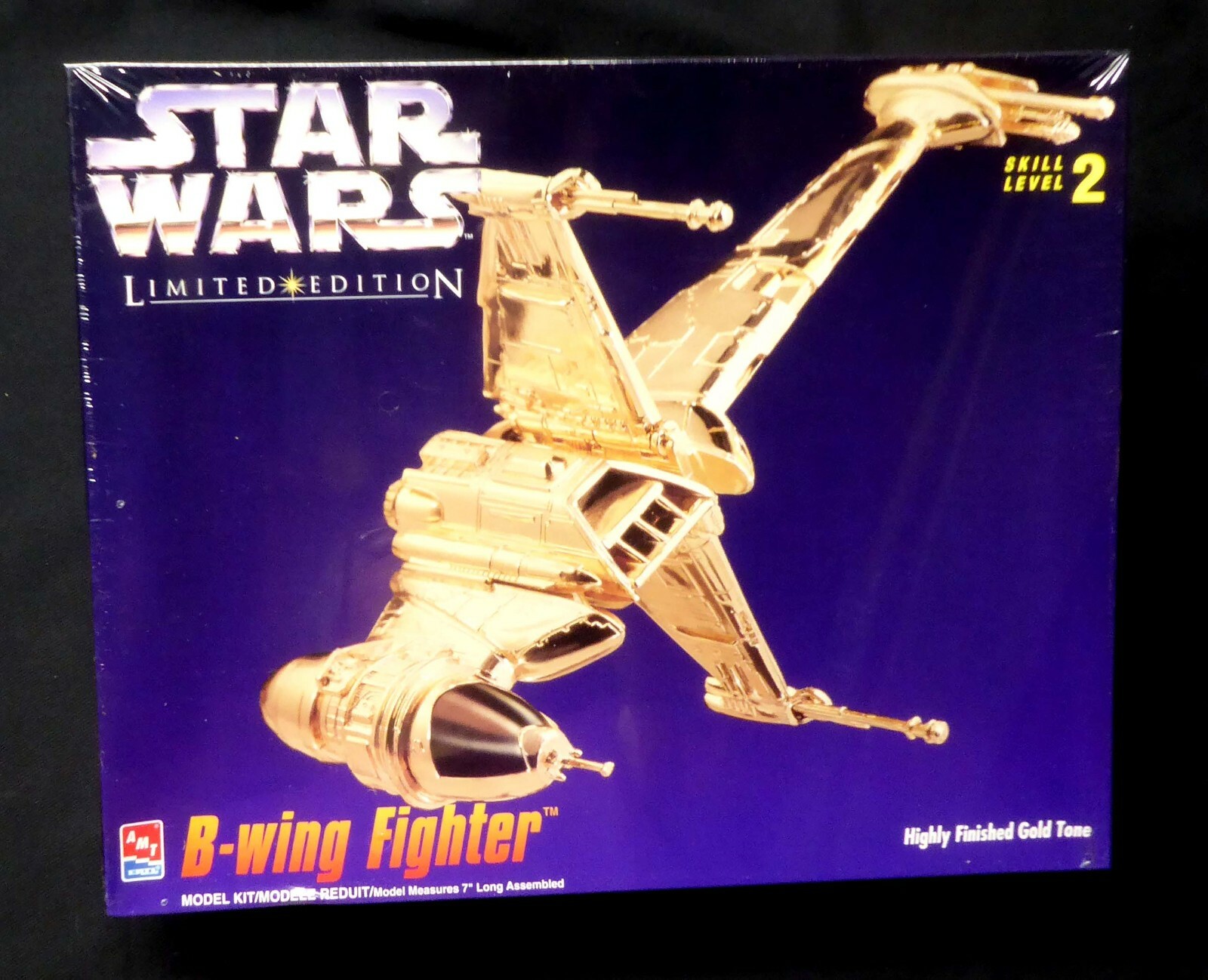 Star Wars B-Wing Fighter Model Kit Gold Ltd Edition New 1995 AMT ERTL ...