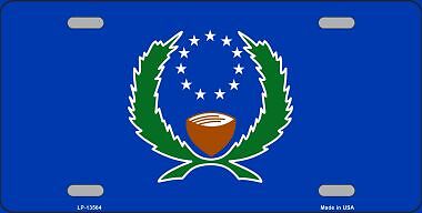 Pohnpei Flag Metal Novelty License Plate Tag LP13564 | eBay