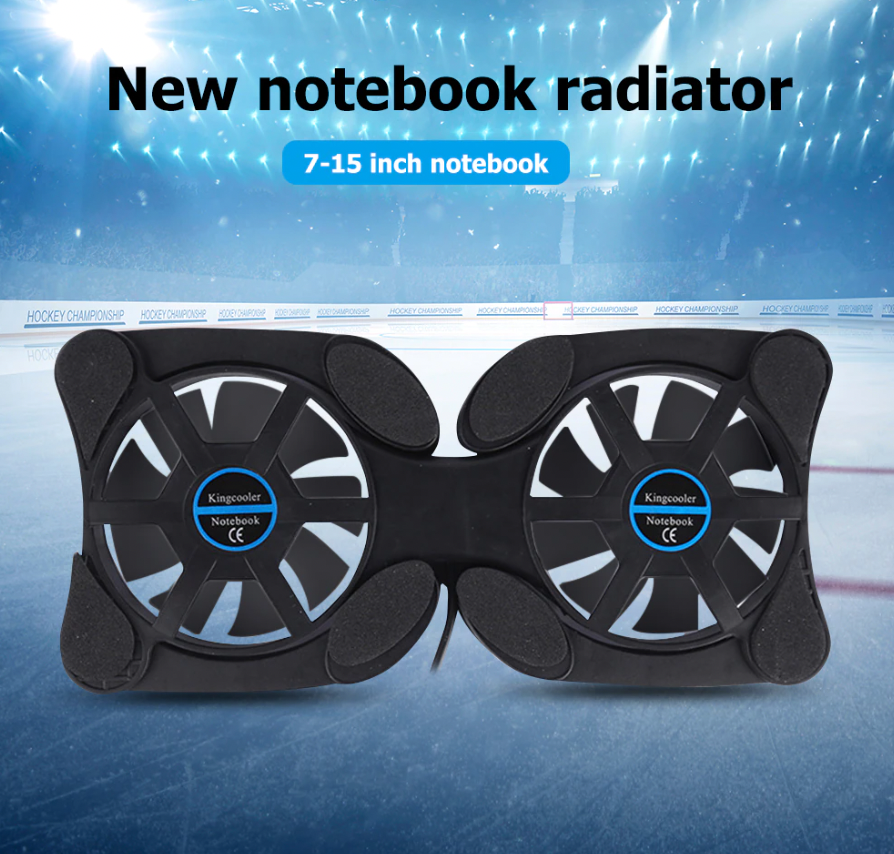 Dual USB Cooling Fan Pad Foldable Slim Fans Cooler Stand For Laptop PC ...