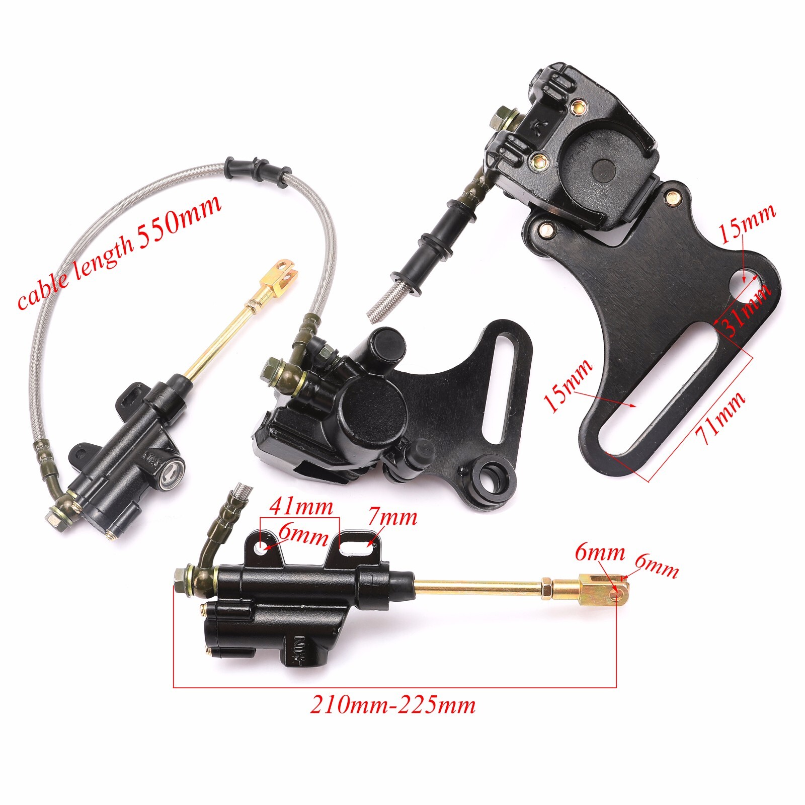Rear Brake Caliper For Dirt Trail Bike Apollo SSR 110cc 125cc 140CC ...