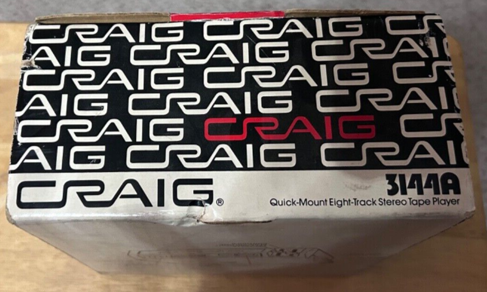 NIB VINTAGE 70s CRAIG 3144A Quick Mount 8-Track Car Stereo tape player ...