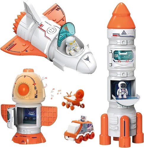 Space Toy for Kids Rocket Ship Toys with Space Shuttle, Astronaut ...