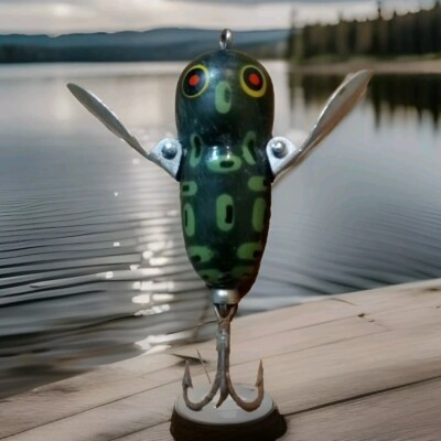 Vtg Heddon Wood Crazy Crawler Fishing Lure | eBay