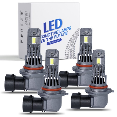 9006 9005 LED Headlight KIT Combo Bulbs 10000K High Low Beam Super ...
