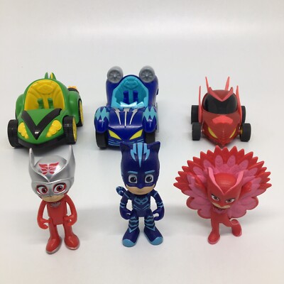 PJ Masks Glow Wheelers Owlette Car, A Gekko & Catboy Car + Catboy ...