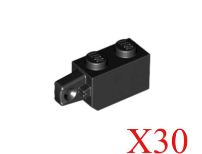 Lego Black Hinge Brick 1 x 2 Locking with 1 Finger Vertical End Parts ...