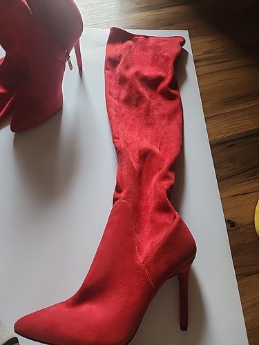 NEW Jessica Simpson Red Suede Slouch Boots | 10M | eBay