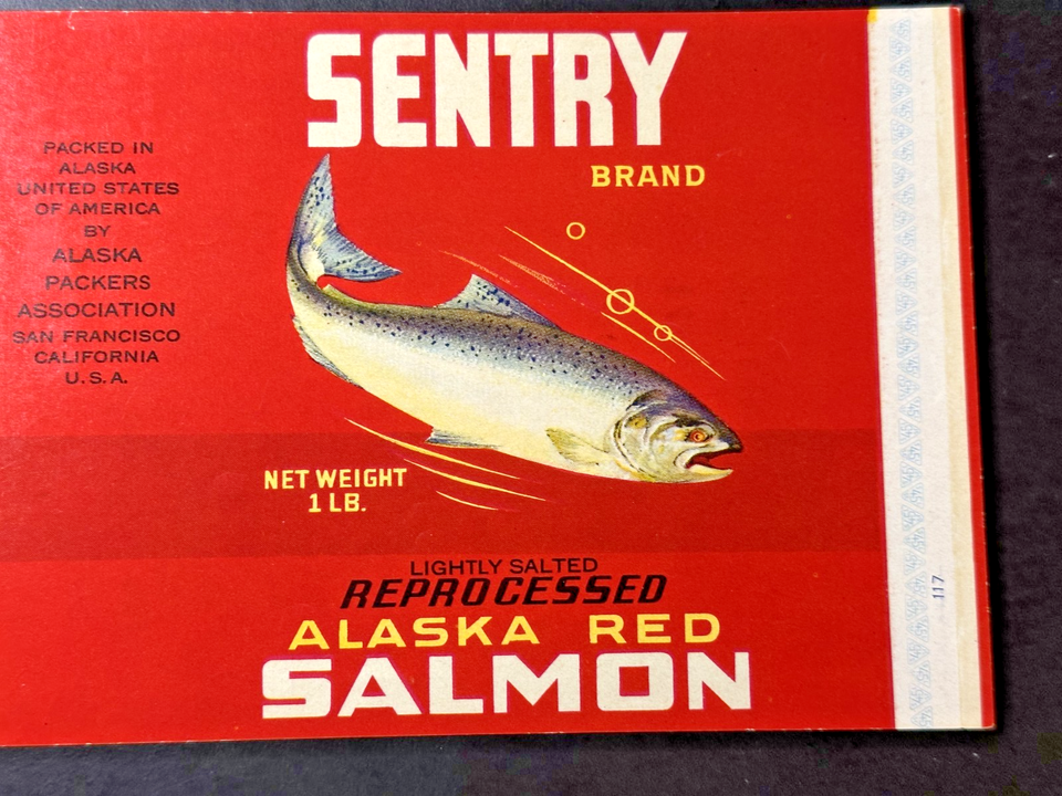 RARE OLD ALASKA PACKERS ASSOCIATION SALMON LABEL: SENTRY BRAND | eBay