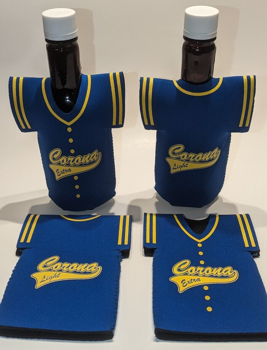 4 Vintage but NEW CORONA EXTRA LIGHT Sports JERSEY SHIRT Bottle COOLER ...