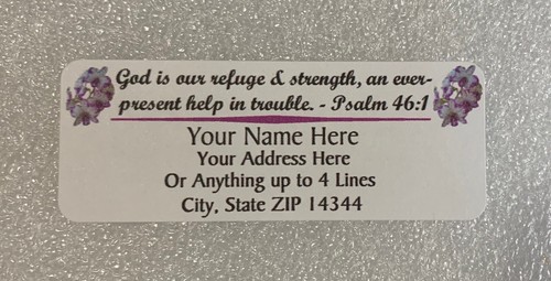 Beautiful Bible Verse Design5-Personalized Address Labels 50PCS FREE US ...