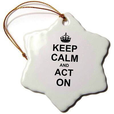 3dRose Keep Calm and Act on - humorous gift for an actor actress acting ...