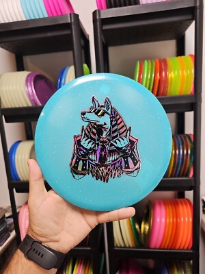 Anubis Infinite Discs Glow Blue 180g #2 Disc Golf mid range Metal Flake ...