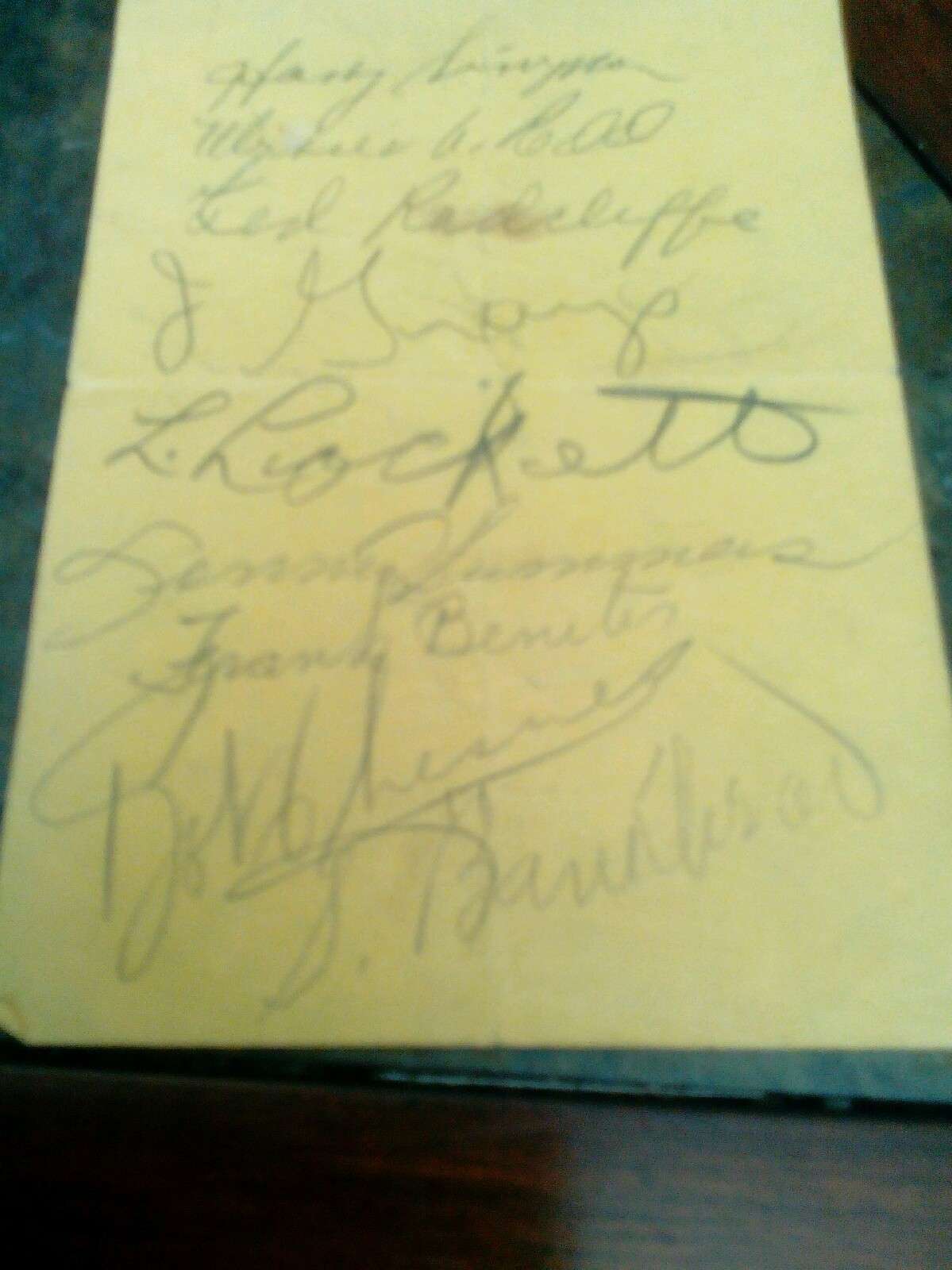 Signed Negro League Players Ted Redcliffe Sam Bankhead Ulysses Redd ...