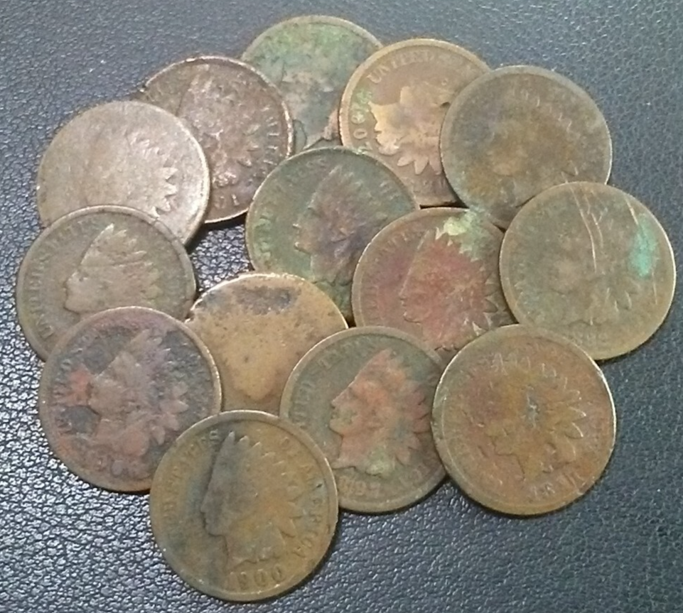 14 PIECE LOT Indian Head Cent Pennies MIXED DATE - CULLS - JUNK - PROBLEM COINS | eBay