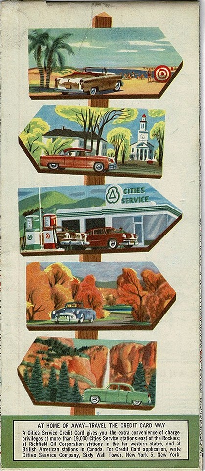 1954 Cities Service map of New York Streets | eBay