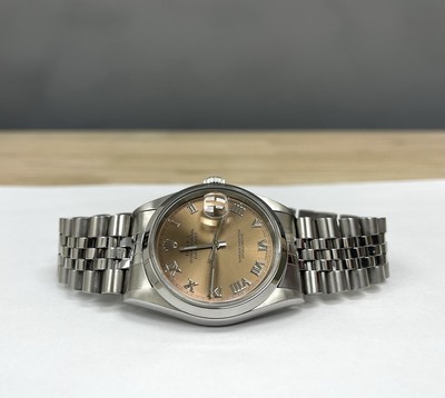 ROLEX DATEJUST COPPER ROMAN DIAL JUBILEE BRACELET SMOOTH BEZEL 36MM REF ...