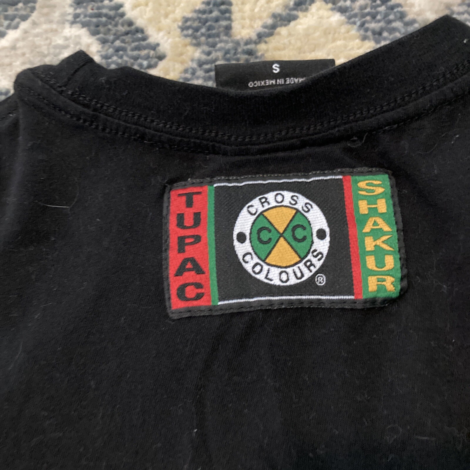 Authentic Cross Colours Tupac Shakur 2 PAC Black T S… - Gem