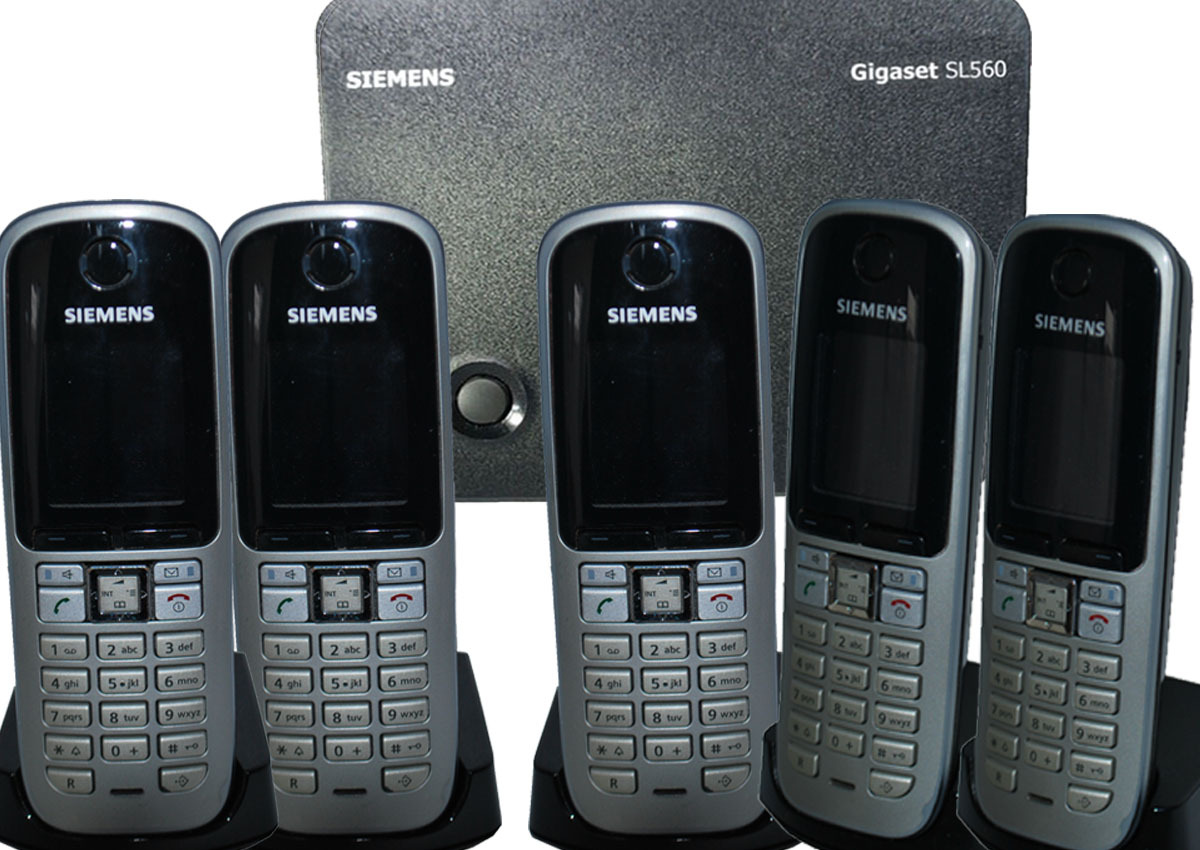 Siemens Gigaset S3 S680 Professional DECT TELEFON 5x Mobilteil ...