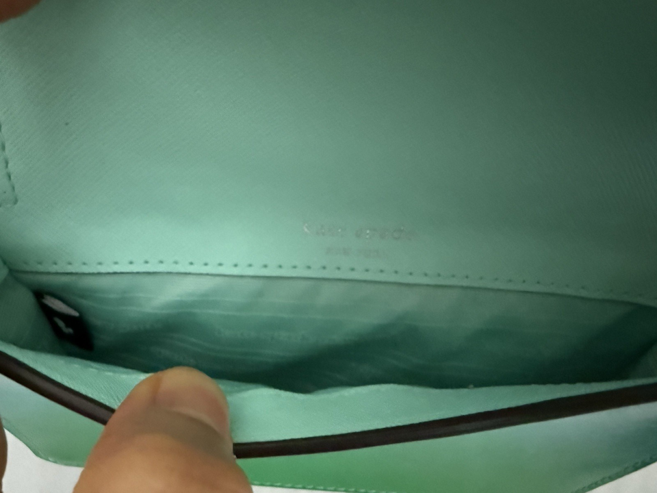 NWT Kate Spade Double Up Ombré saffiano Leather Crossbody Bag Mint ...