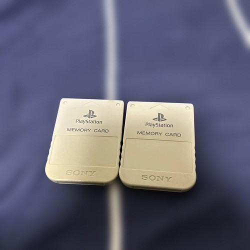 Playstation PS1 Sony Memory Card Set Of 2 Limited Edition Rare Vintage ...