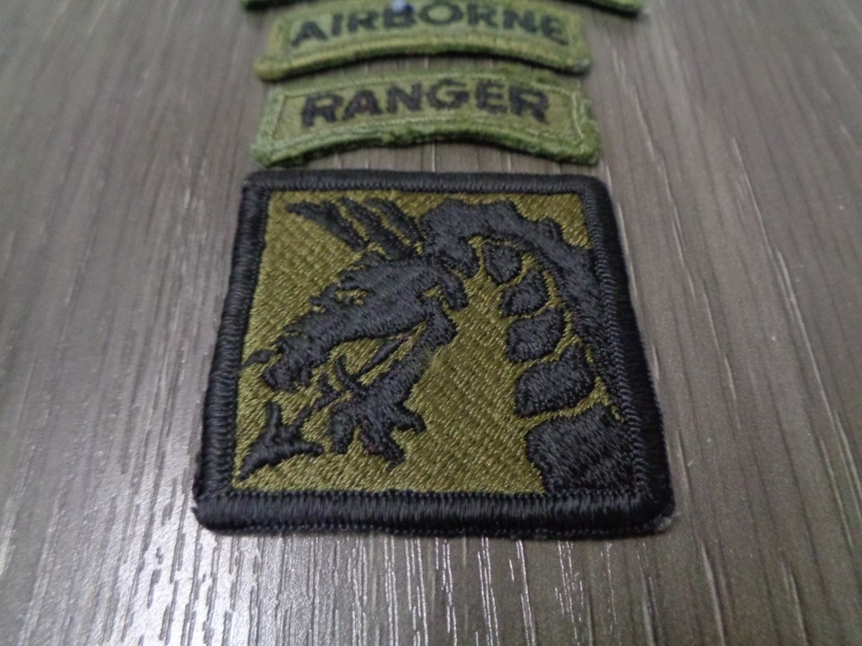 U.S. Army 18TH rocker with Airborne Ranger OD GREEN TRIPLE Patch set | eBay