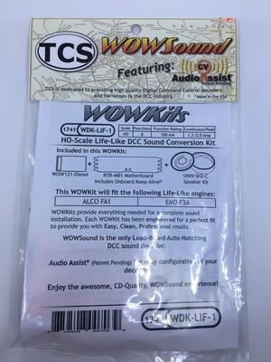 HO Scale TCS #1741 WDK-LIF-1 Life-Like Diesel Loco DCC Sound Conversion ...