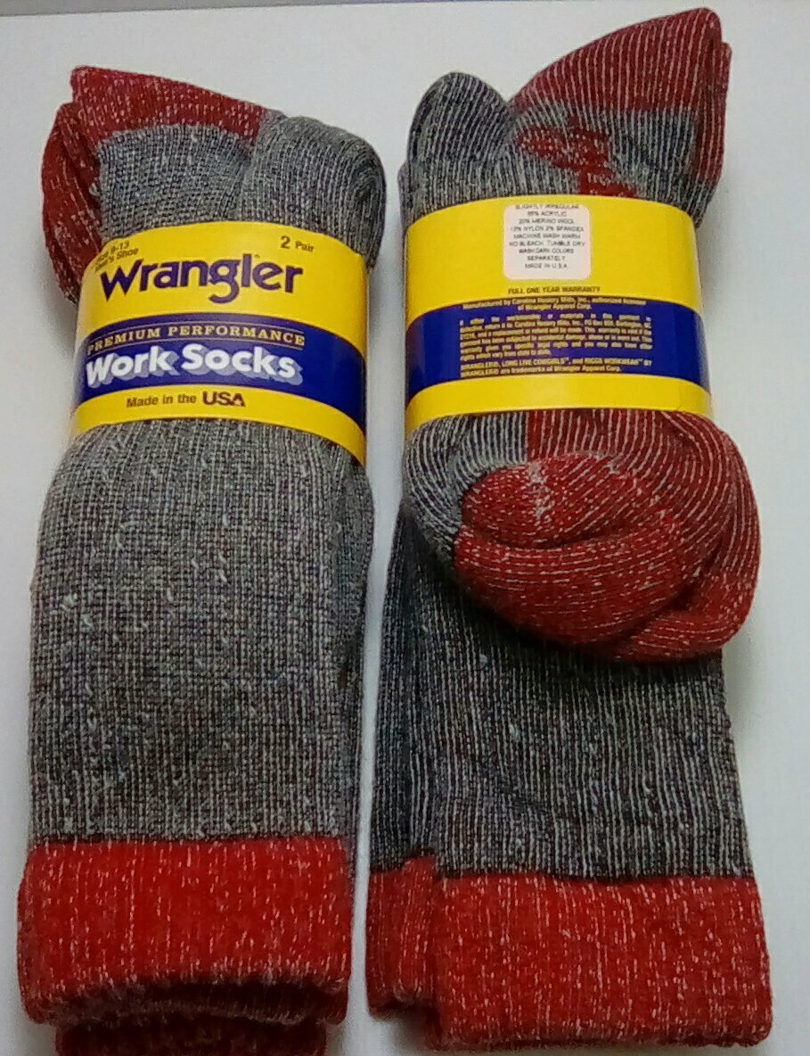 Wrangler Merino Wool Boot Sock, L (Men's Shoe 9-13), 2 pairs - FREE ...