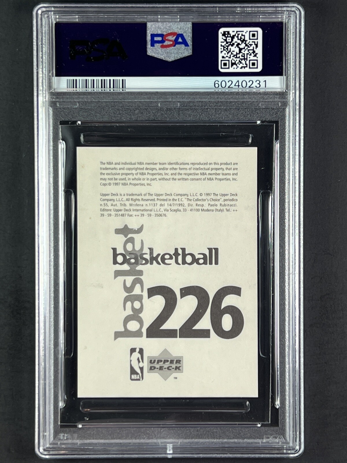 1997 Upper Deck International Stickers Grant Hill PSA 7 #226 | eBay