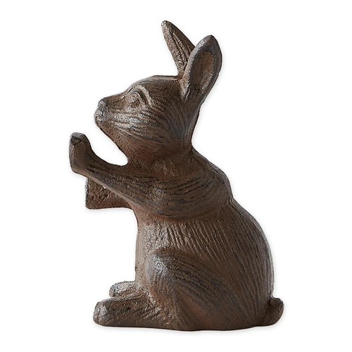 Charming Adorable Cast Iron Rabbit Door Stopper Home Decorative ...