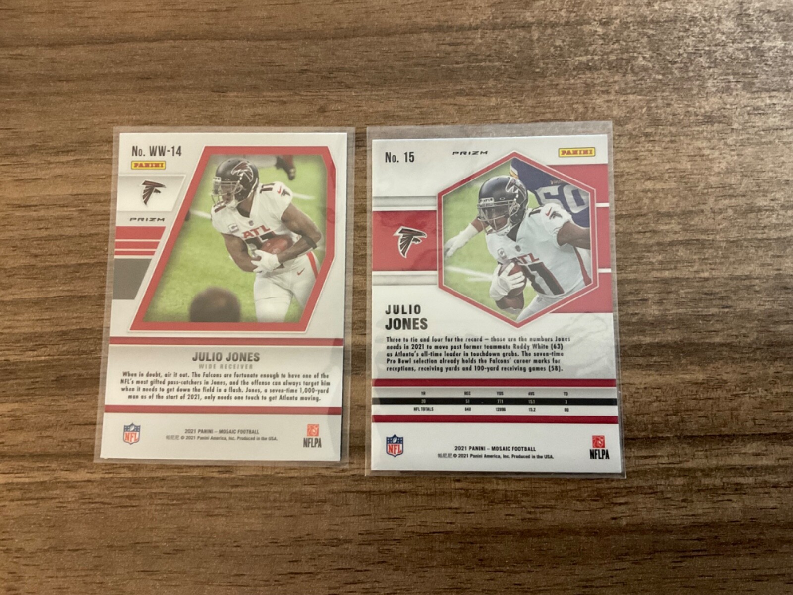 2021 Panini Mosaic Football Julio Jones Green Prizm 2 Card Lot Will To ...