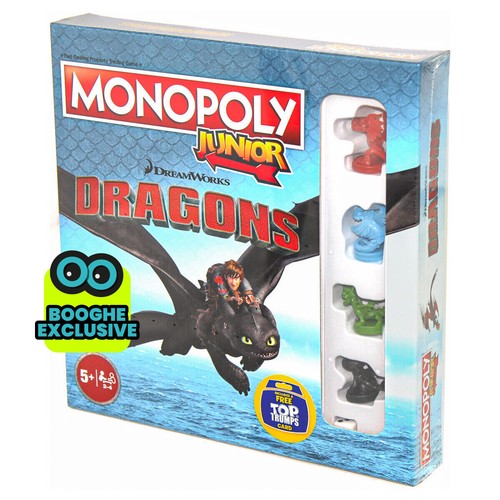 Monopoly Junior How To Train Your Dragon Edition Fun Family Board Game ...