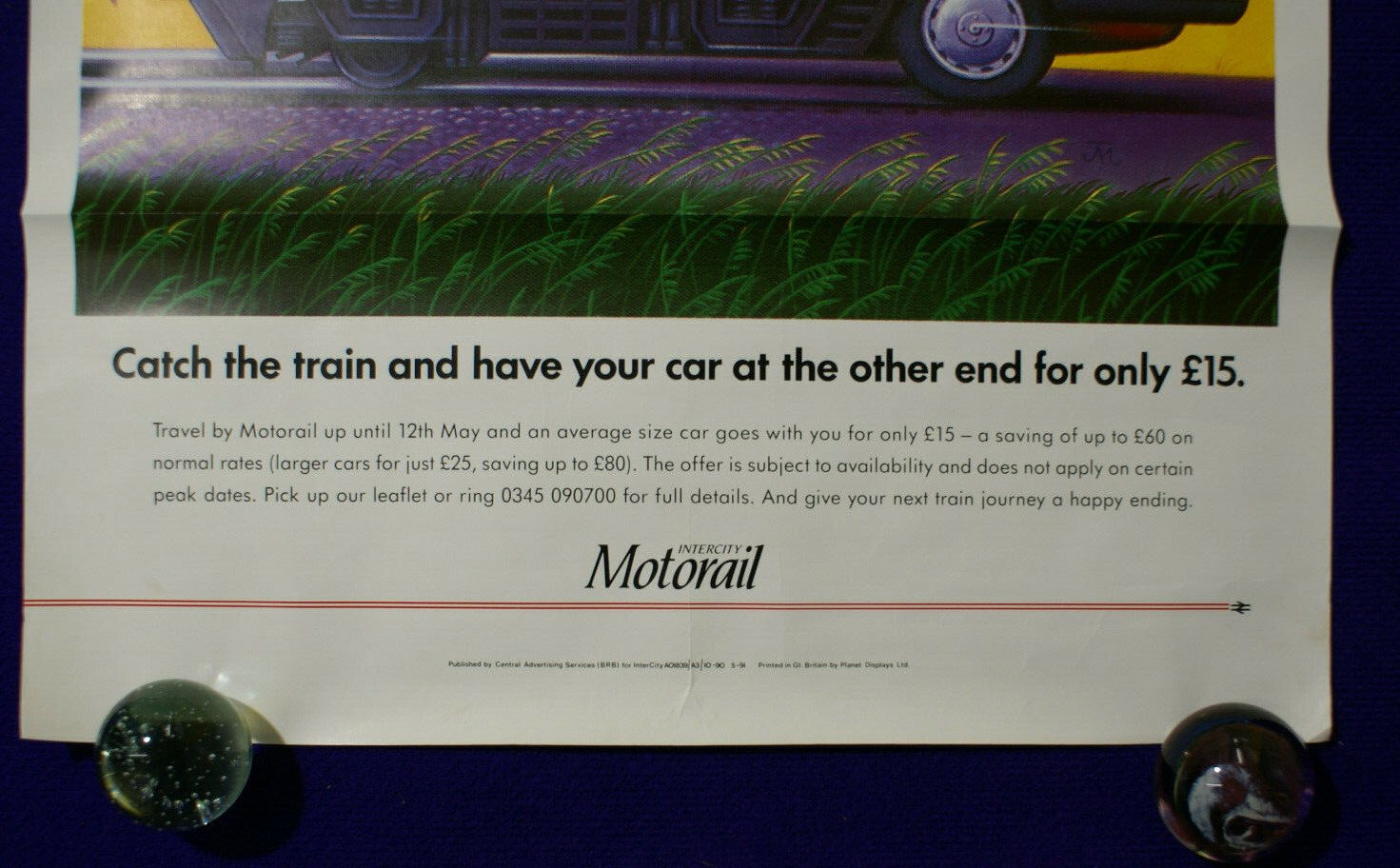 INTERCITY MOTORAIL 1991 BRITISH RAIL RAILWAY POSTER | eBay UK