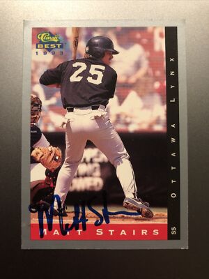 MATT STAIRS 1993 CLASSIC BEST AUTOGRAPHED SIGNED AUTO BASEBALL CARD 27 ...