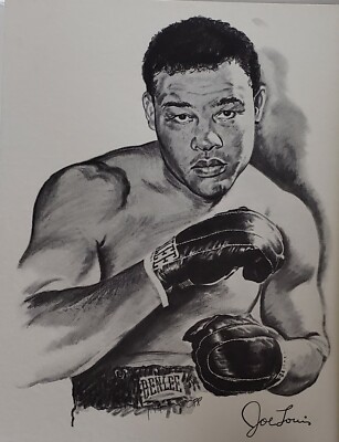 VINTAGE BOXING JOE LEWIS DRAWING BY ORR 1958 PRINT | eBay