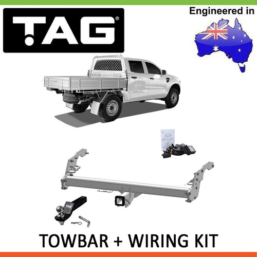 TAG Heavy Duty Towbar & Wiring Kit For FORD RANGER PX1, PX2, PX3 3.2L ...
