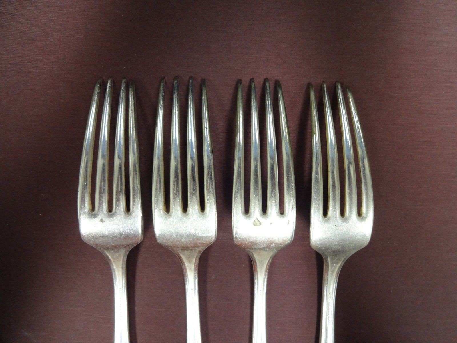 Silverplate Adam Pattern Forks 7 1/4" Monogram T Set of 4 Community ...