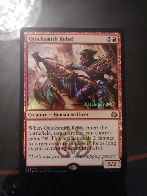1x Quicksmith Rebel - Aether Revolt Launch Promo FOIL MTG Prerelease ...