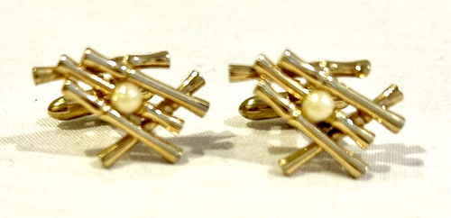 Vintage Men's SWANK Gold Asian Bamboo Good Luck Symbols Cufflinks ...