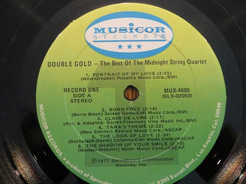 Best Of The Midnight String Quartet - 1977 Vinyl 2xLP VG RECORD ONLY ...