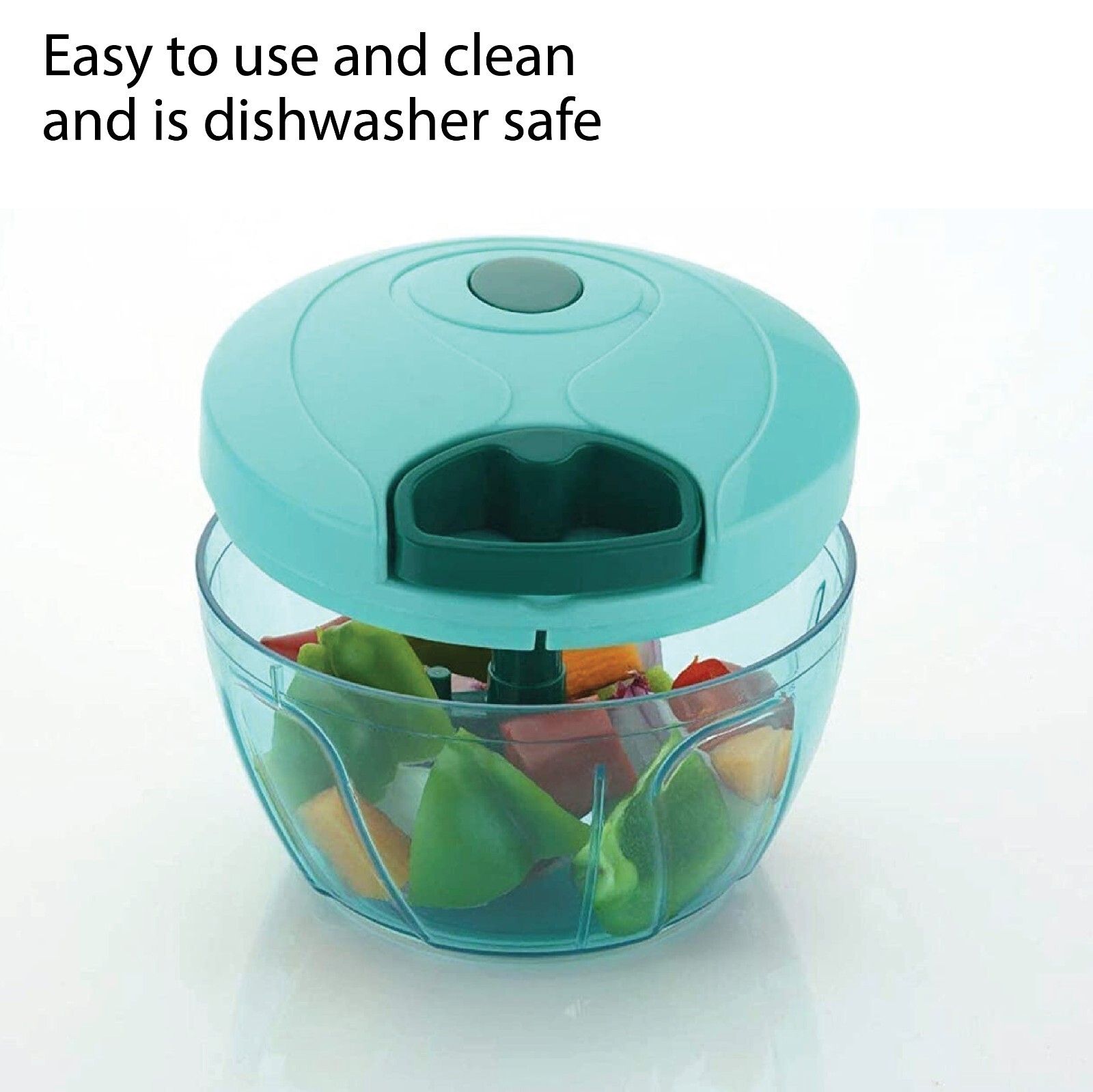 2x Food Chopper Manual Pull Cord Pulling Vegetable Slicer Hand Blender ...