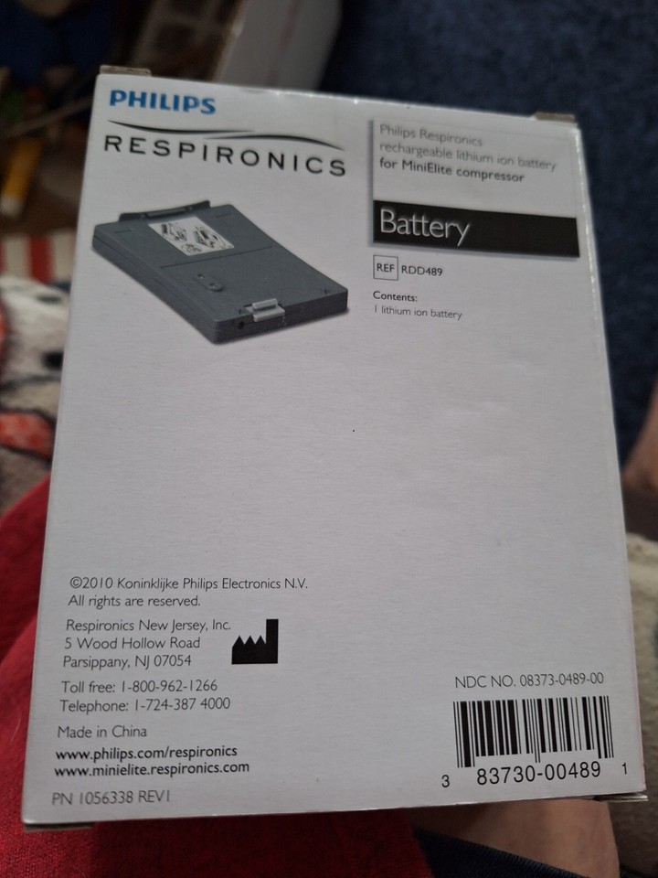 Philips Respironics RDD489 MiniElite Compressor Rechargeable Lithium ...