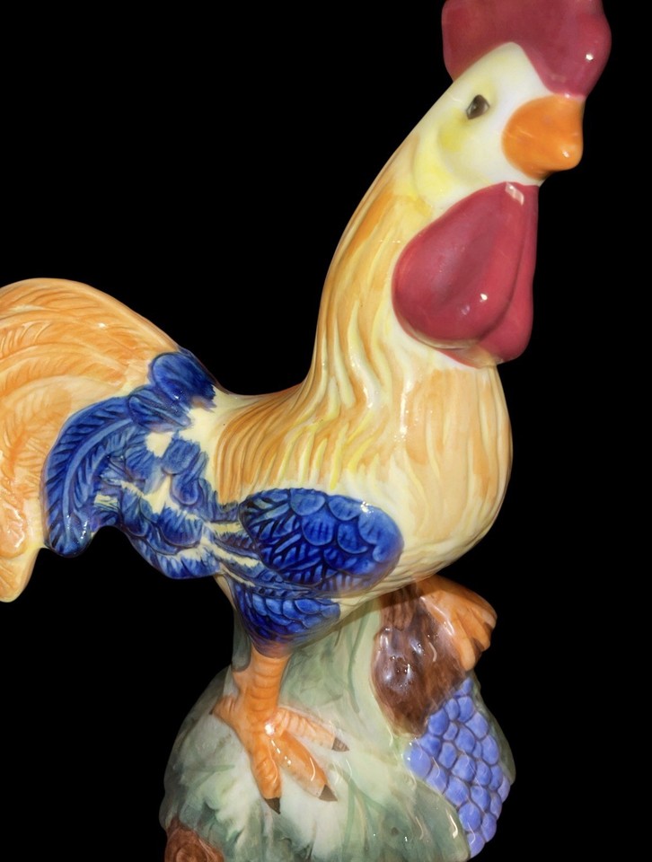 Baum Brothers 3” Rooster Vibrant Colors Ceramics Farmhouse Decor | eBay UK