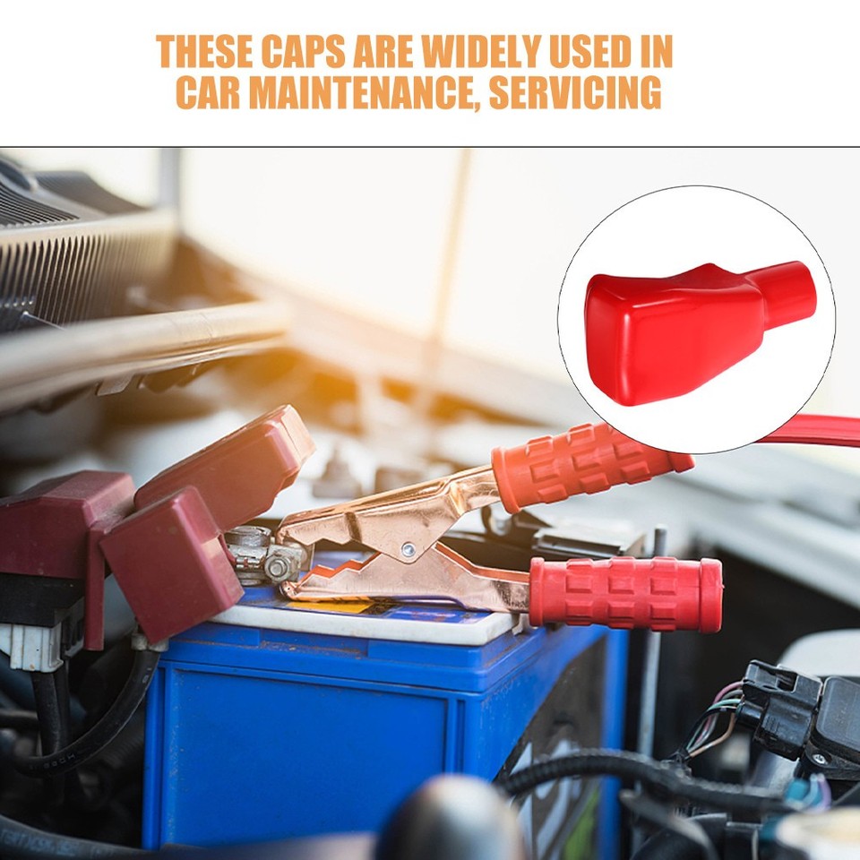 4pcs Battery Terminal Insulation Covers Cable Covers Universal Battery ...