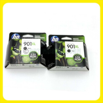 HP 901XL Ink Cartridge - Black 2 Package GENUINE NEW UNOPENED ORIGINAL ...