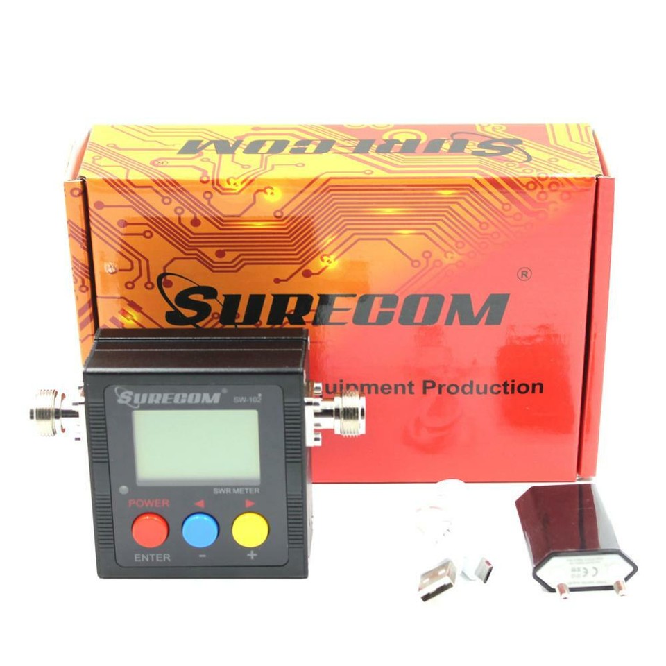 SURECOM SW-102 Digital UHF/VHF Power & SWR Meter 125-525MHz With 4 ...