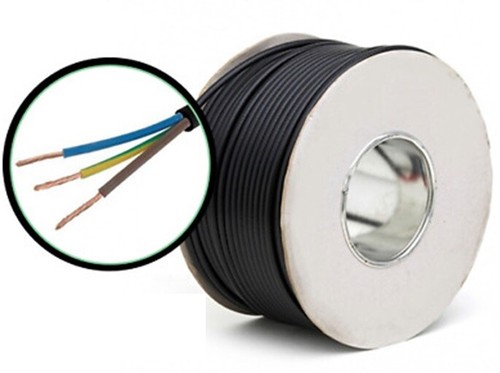 rubber cable 3 core Black 0.75MM 1MM 1.5MM 2.5MM H05RR-F 3183R HEAVY ...