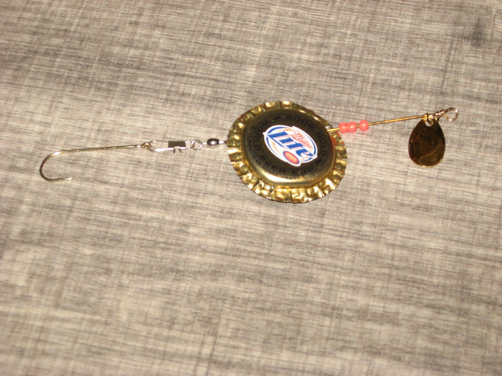 HANDMADE MILLER LIGHT BEER CAP FISHING LURE | eBay